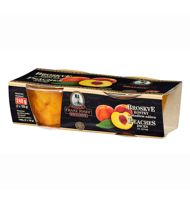 Peach Cubes in Syrup, 2x135 ml - Gaston, s.r.o.