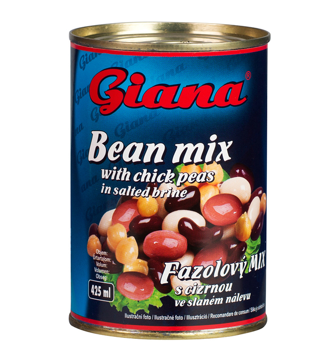 Bean Mix with Chickpeas in Salted Brine, 425ml - Gaston, s.r.o.